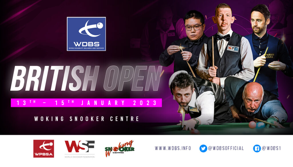 British Open 2023 | Enter Now! - WDBS: World Disability Billiards And ...